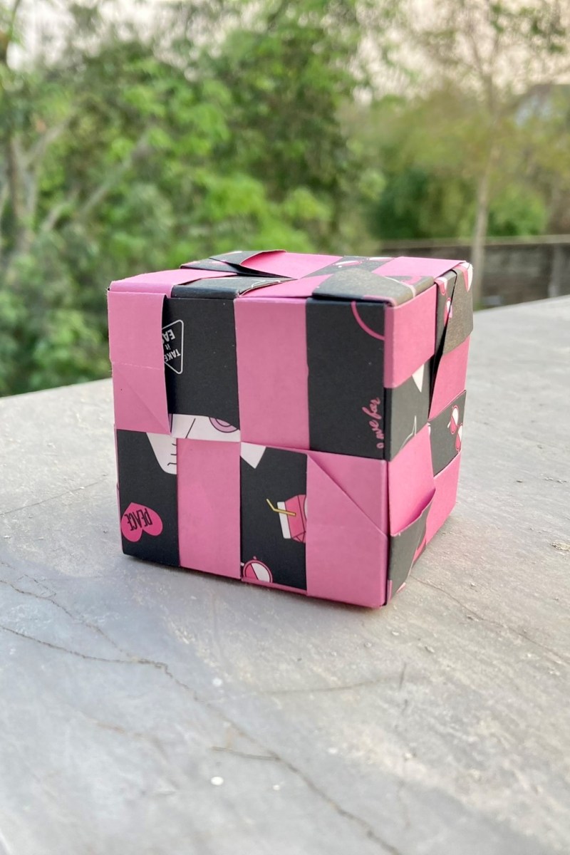 Stripe Cube – PrwOrigami